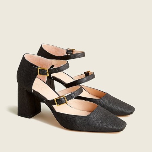 J. Crew | Shoes | J Crew Marta Doublestrap Pumps In Moire Silk | Poshmark